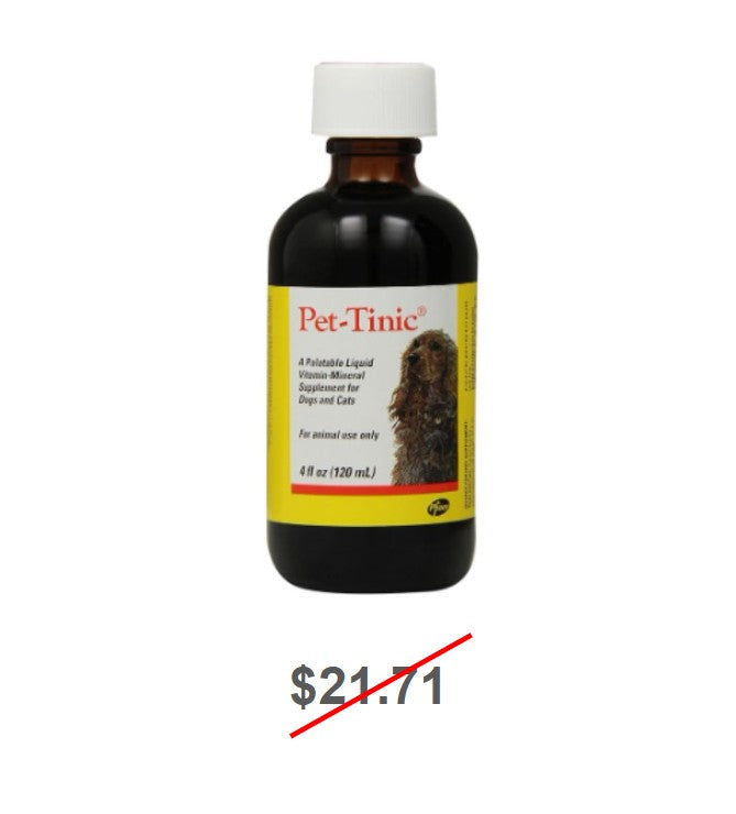 Pet-Tinic Pediatric Drops, Vitamin-Mineral Supplement for Dogs and Cat ...
